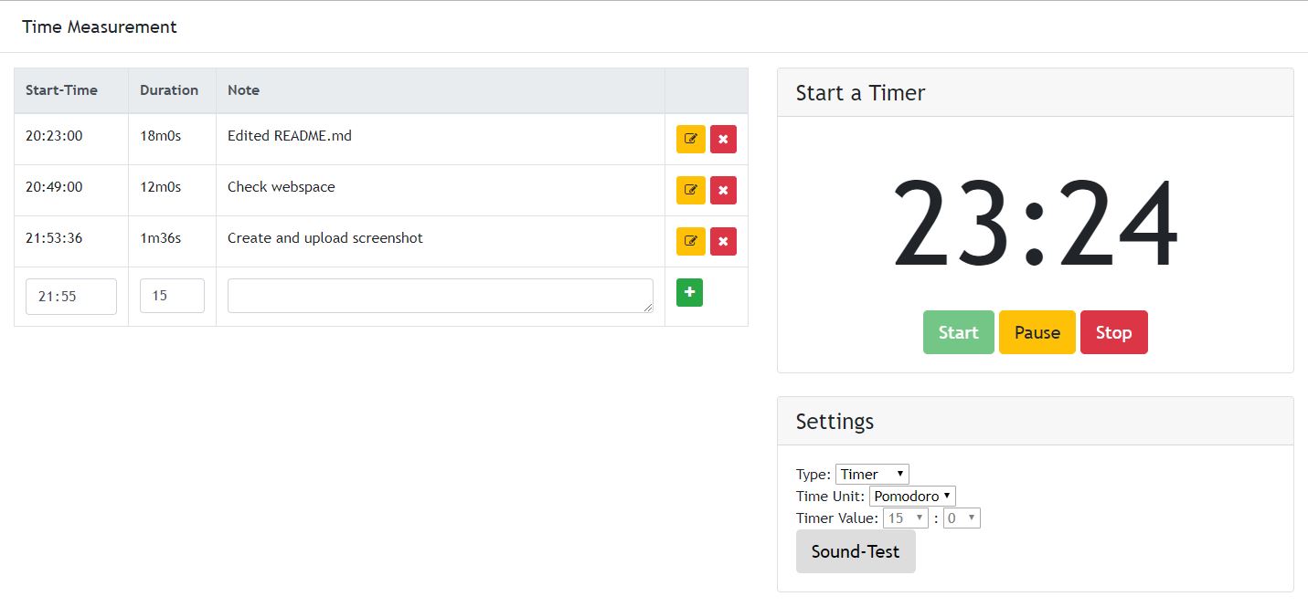 GitHub - kevinglier/Time-Measurement-Angular: A simple time measurement ...
